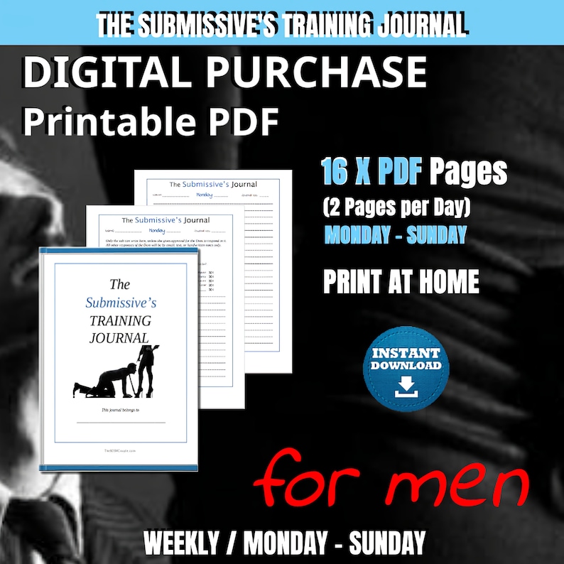 Bdsm Femdom Journal For Submissive Man Or Husband Dom Sub Journal Kit