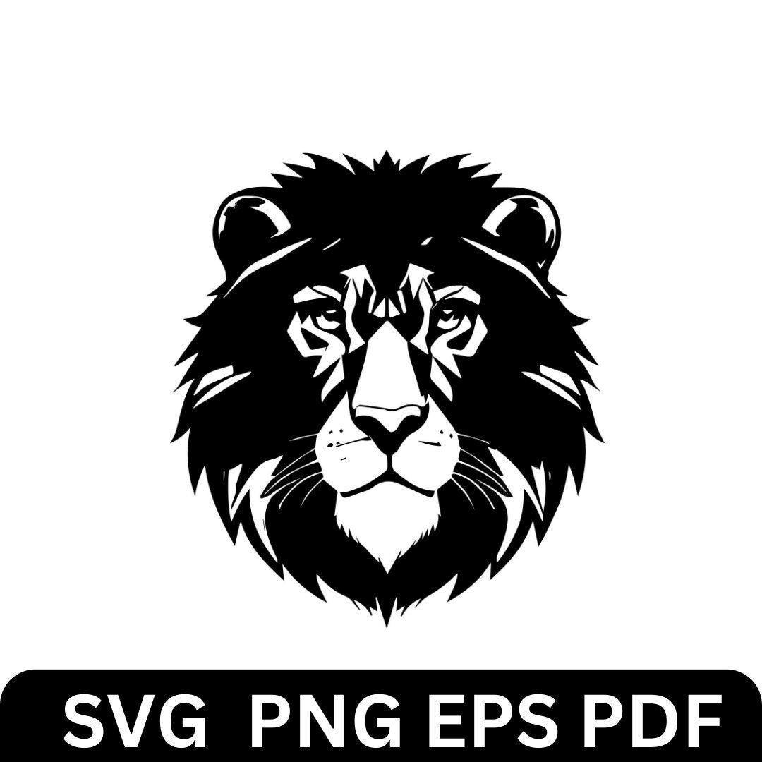 CABEZA DE LEÓN SVG Cabeza de León Svg Cara de León svg SVG - Etsy México