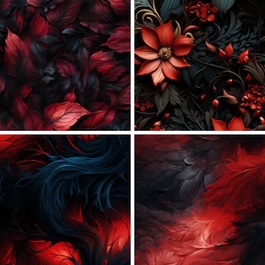 Red and Black Digital Paper, Digital Paper Craft, Agate Digital Paper ...