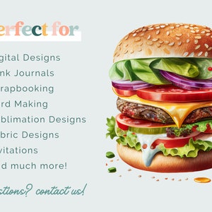 Fast Food Clipart, Watercolor Fast Food Illustration, Hamburger ...