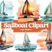 Watercolor Sailboat Clipart, Watercolor Sailboat PNG, Watercolor ...