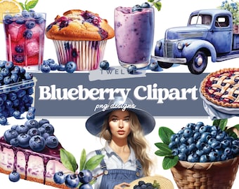 Blueberry Decal Cuttable Design SVG PNG DXF & Eps Designs - Etsy Canada