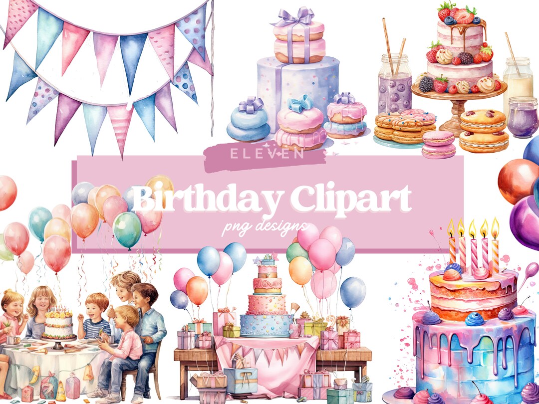 Birthday Clipart, Party Clipart, Happy Birthday Png, Balloons Clipart ...