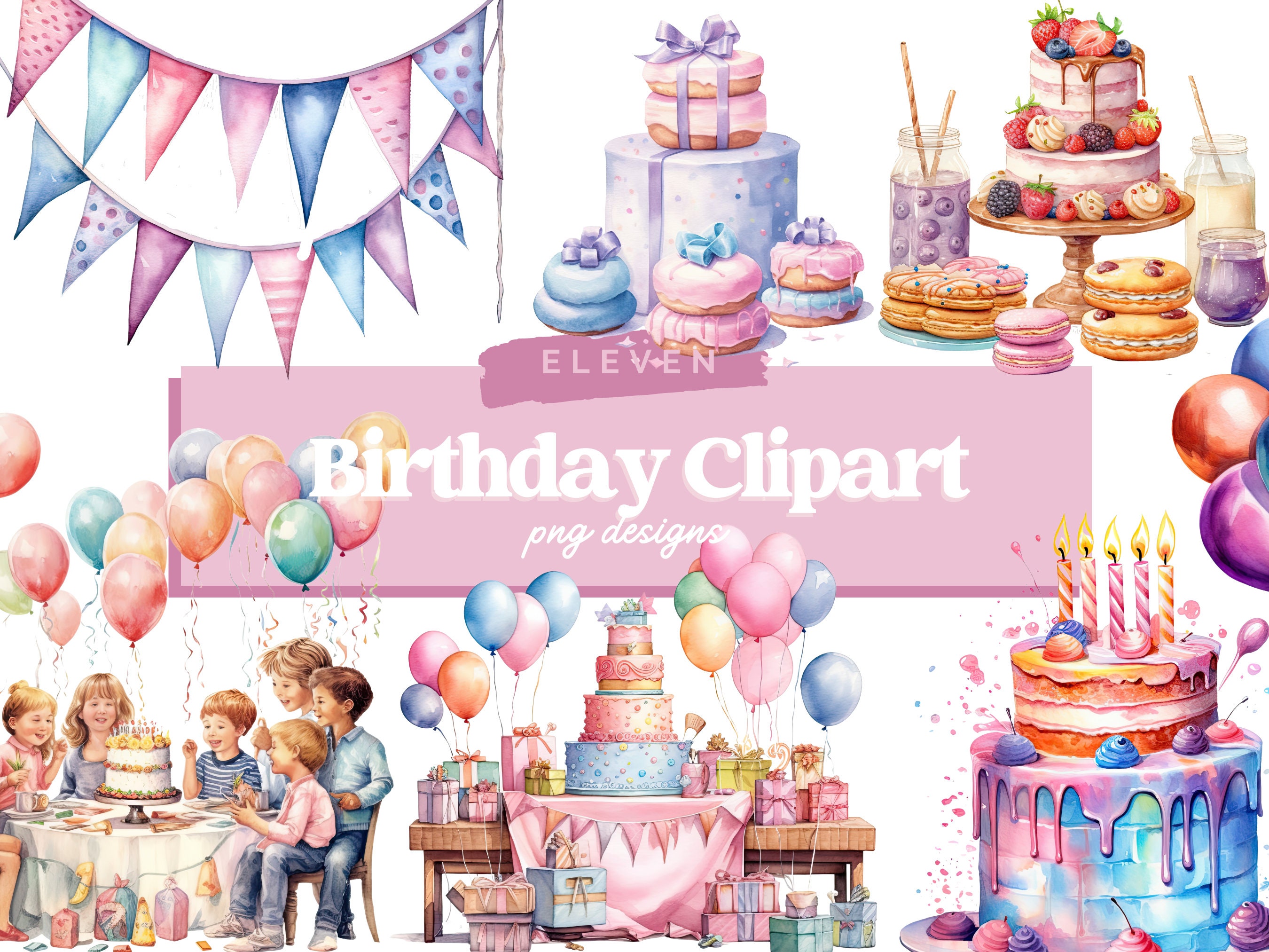 Birthday Clipart, Party Clipart, Happy Birthday Png, Balloons Clipart ...