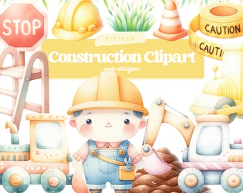 Construction Vehicles Png , Watercolor Clipart , Bulldozer , Cement ...