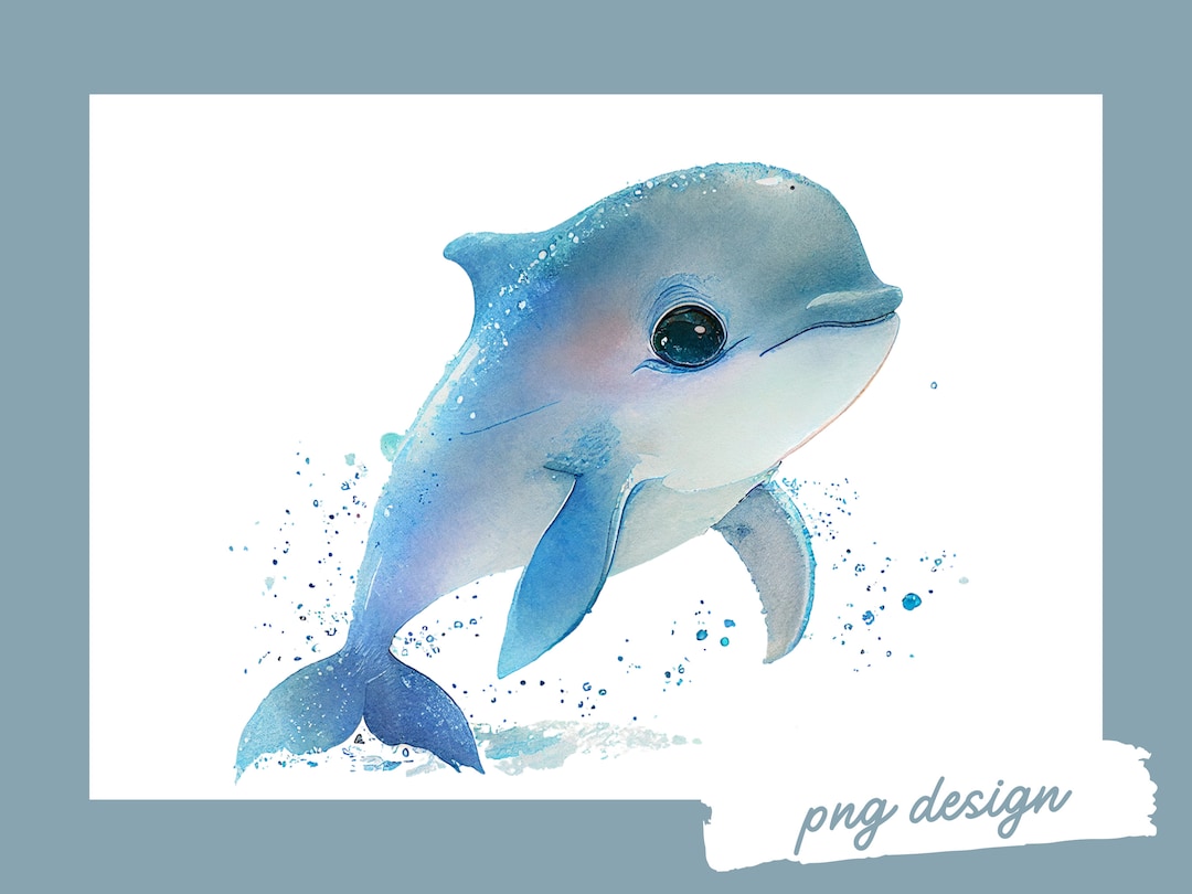 Dolphin Clipart, Fish Clipart, Watercolor Fish Under the Sea Clip Art ...