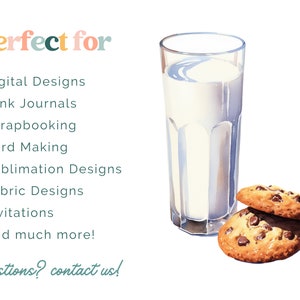 Watercolor Milk and Cookies Clipart Bundle, Milk and Cookies, Milk and ...