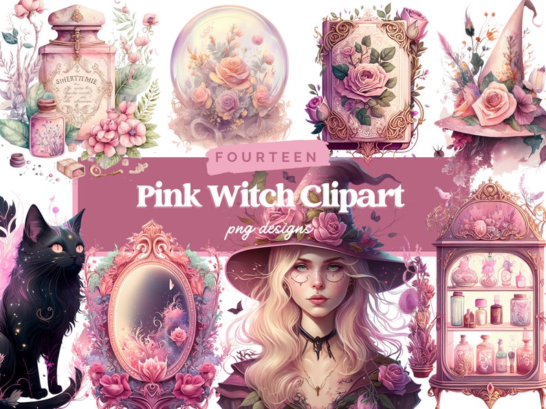 Light Witch Clipart Witch Clip Art Png Magic Clip Art - Etsy