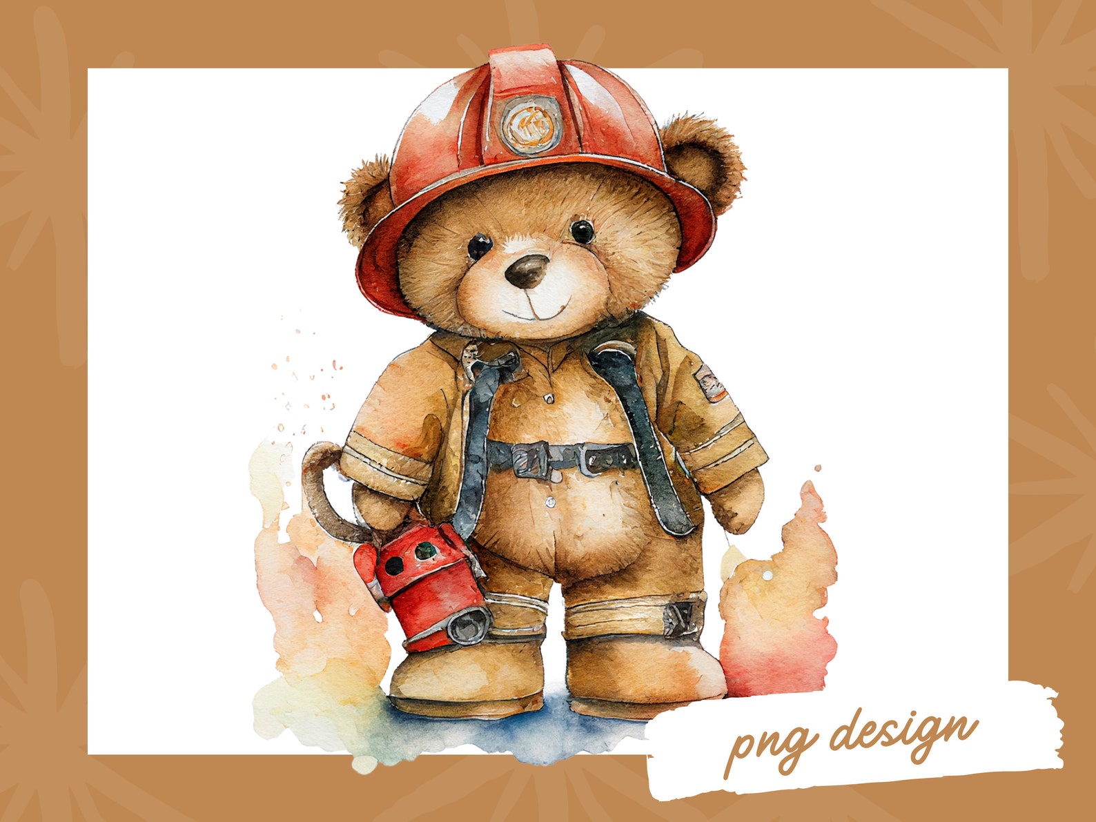 Watercolor Teddy Bear Clipart, Watercolor Baby Shower Clipart, Boho ...
