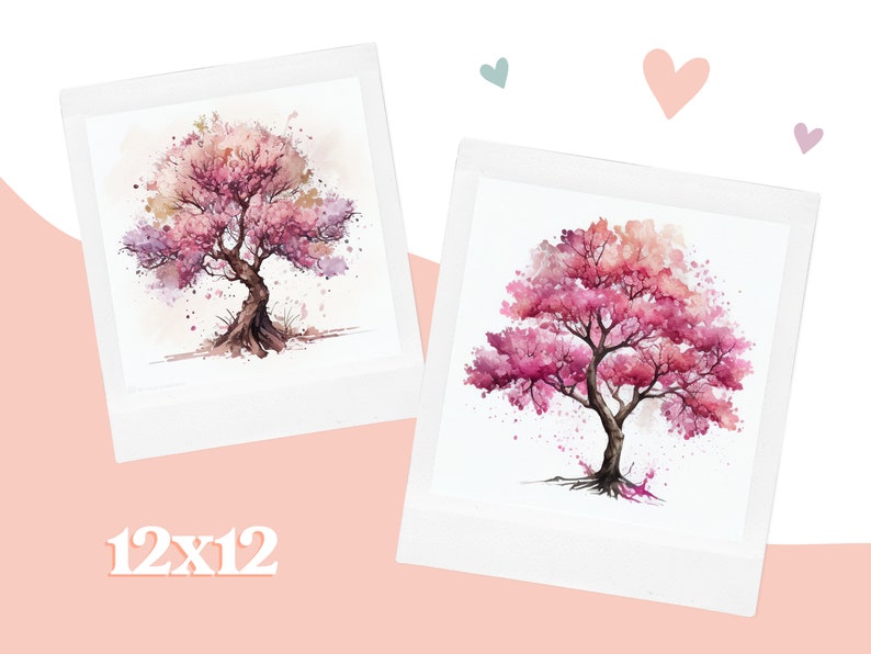 Watercolor Cherry Blossom Tree Clipart Cherry Blossom Tree - Etsy
