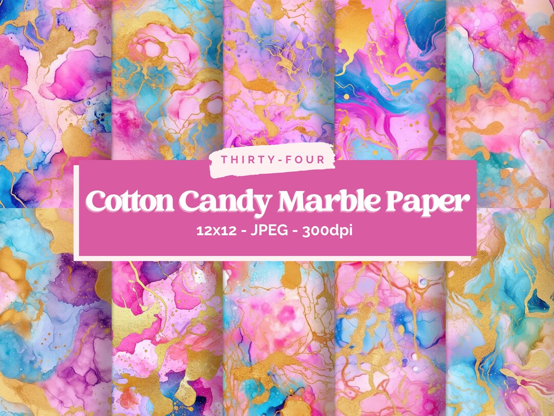 Cotton Candy Marble Digital Paper, Marble Digital Paper, Agate Digital ...