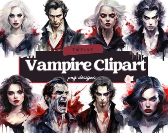 Dracula Clipart Vampire Halloween Graphics Commercial - Etsy