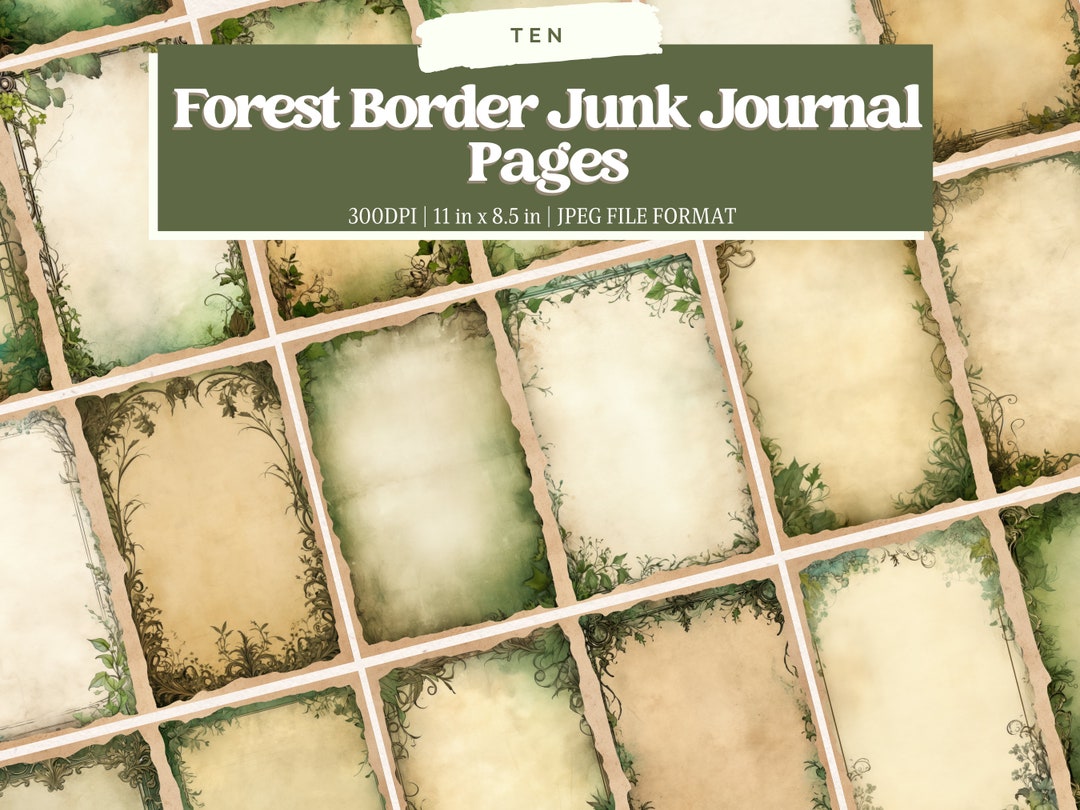 Dark Forest Junk Journal Pages, Printable Collage Sheet, Digital ...