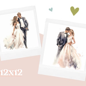Wedding Clipart Watercolor Art Set, Wedding Clip Art, Engagement ...