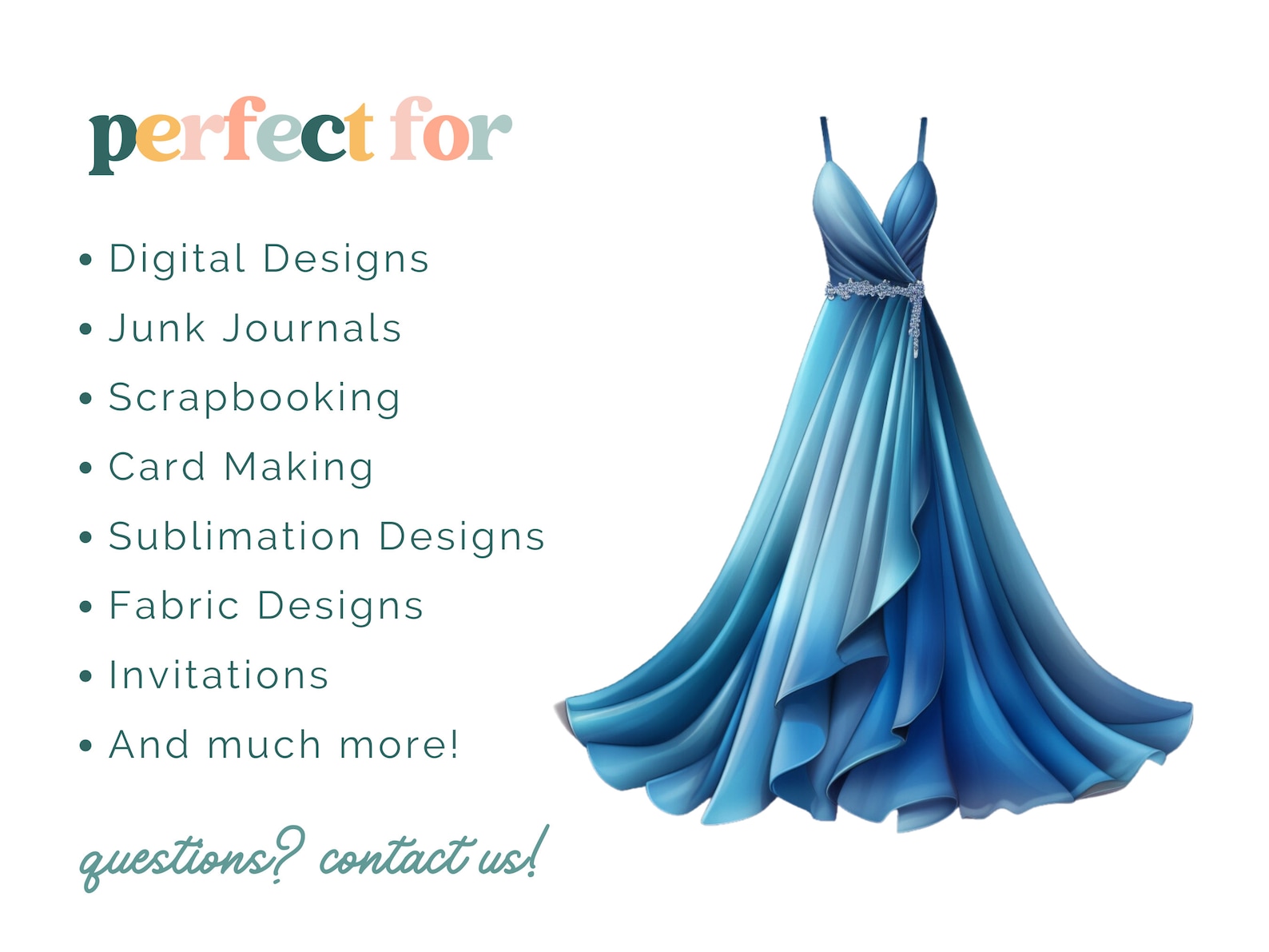 Watercolor Prom Dress Clipart, Prom Dress PNG, Prom Dress Graphics ...