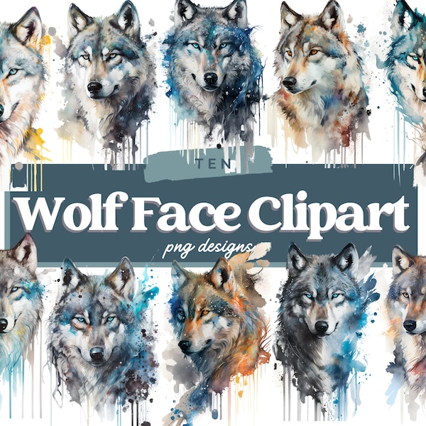 Wolf Face Png - Etsy