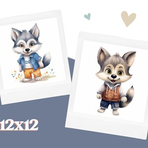 Wolf Clipart Bundle, Wolf PNG, Cartoon Wolf, Watercolor Clipart ...