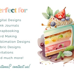 Watercolor Dessert Clipart, Dessert Clipart PNG, Digital Clipart ...