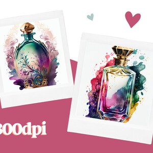 Watercolor Perfume Bottle Clipart, Perfume Bottle Clipart Bundle ...