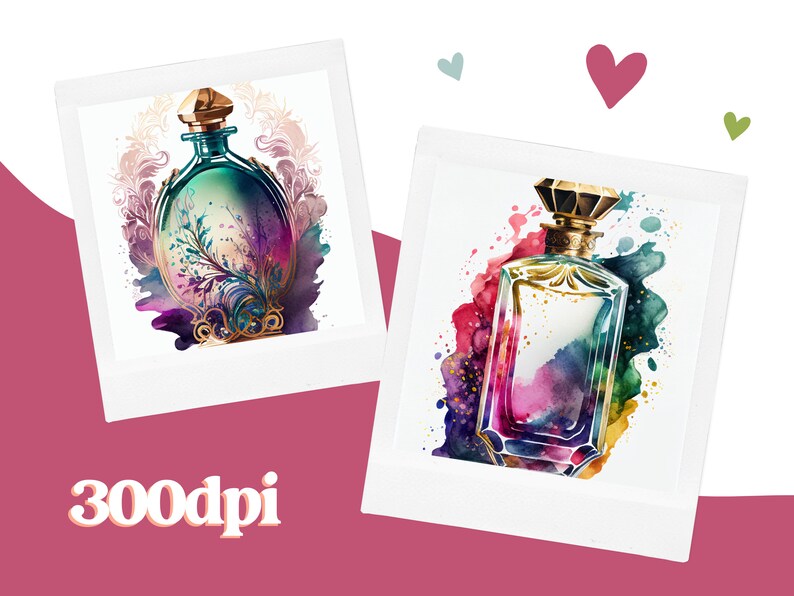 Watercolor Perfume Bottle Clipart Perfume Bottle Clipart - Etsy