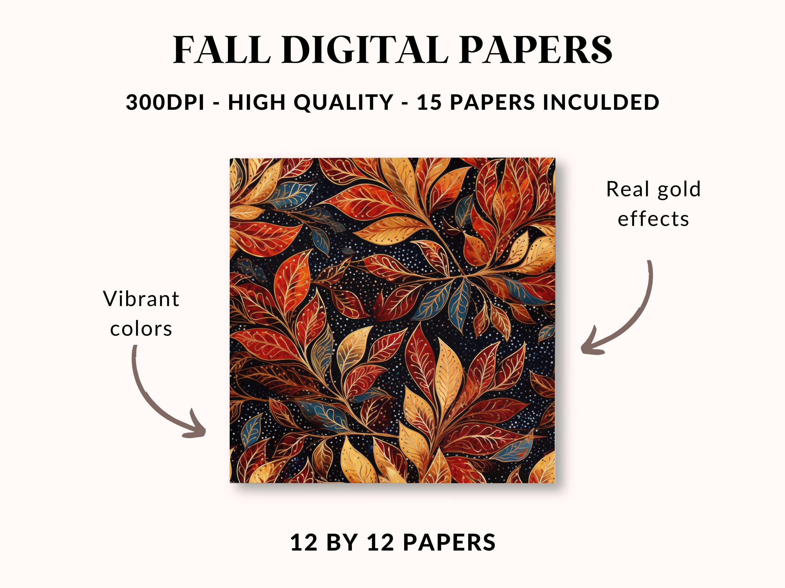 Fall Plaid Digital Paper Autumn, Fall Harvest Digital Paper, Pastel ...