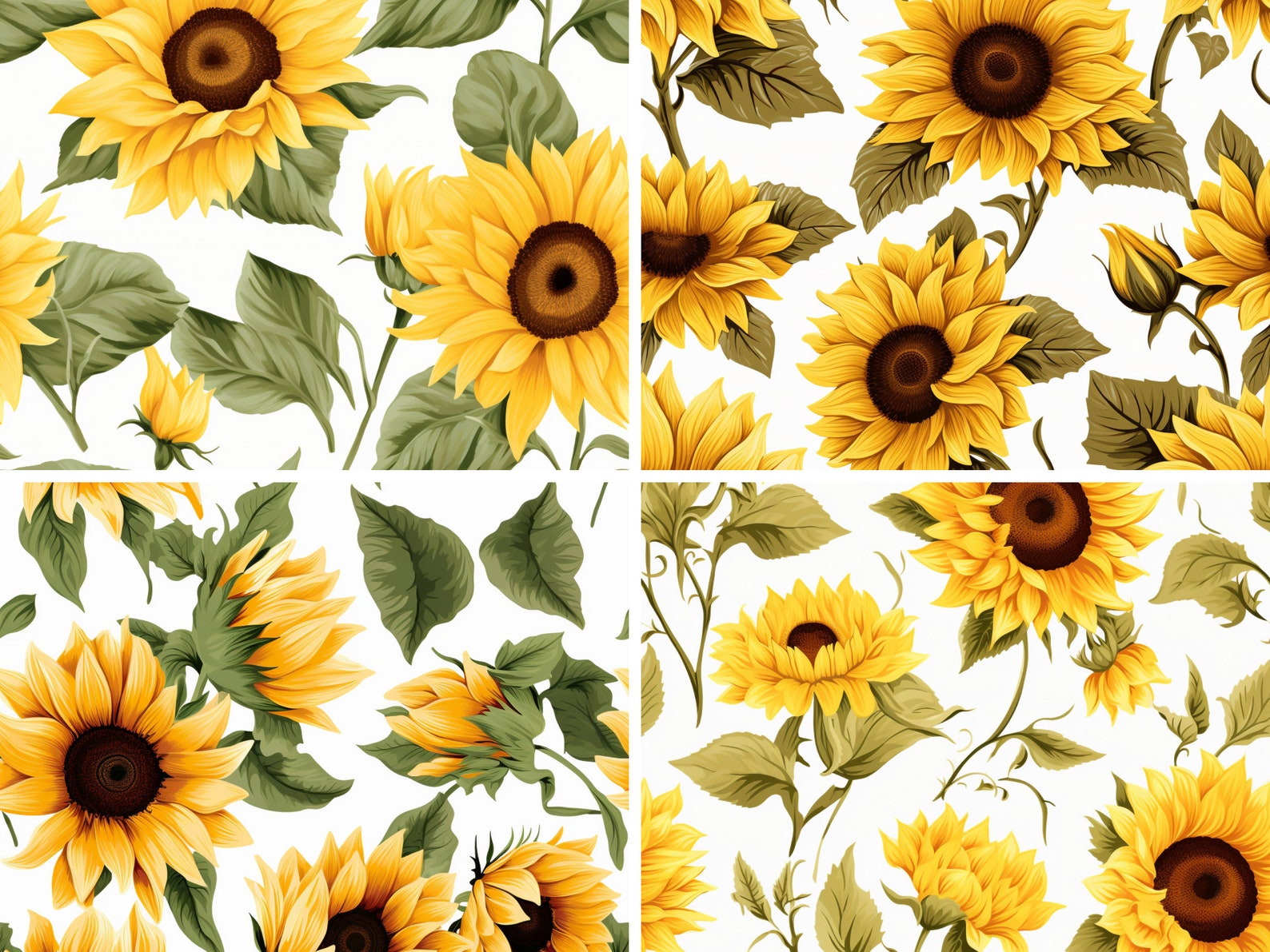 Sunflower Digital Paper, Journal Paper, Web Background, Commercial Use ...