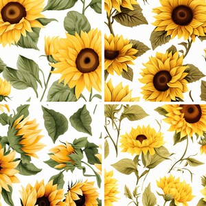 Sunflower Digital Paper, Journal Paper, Web Background, Commercial Use ...
