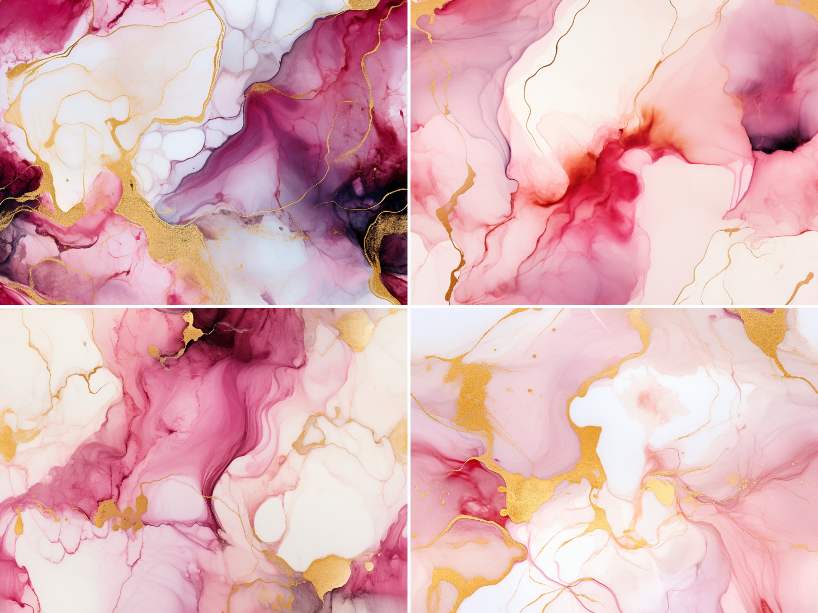 Pink and Gold Marble Digital Paper, Marble Digital Paper, Agate Digital ...