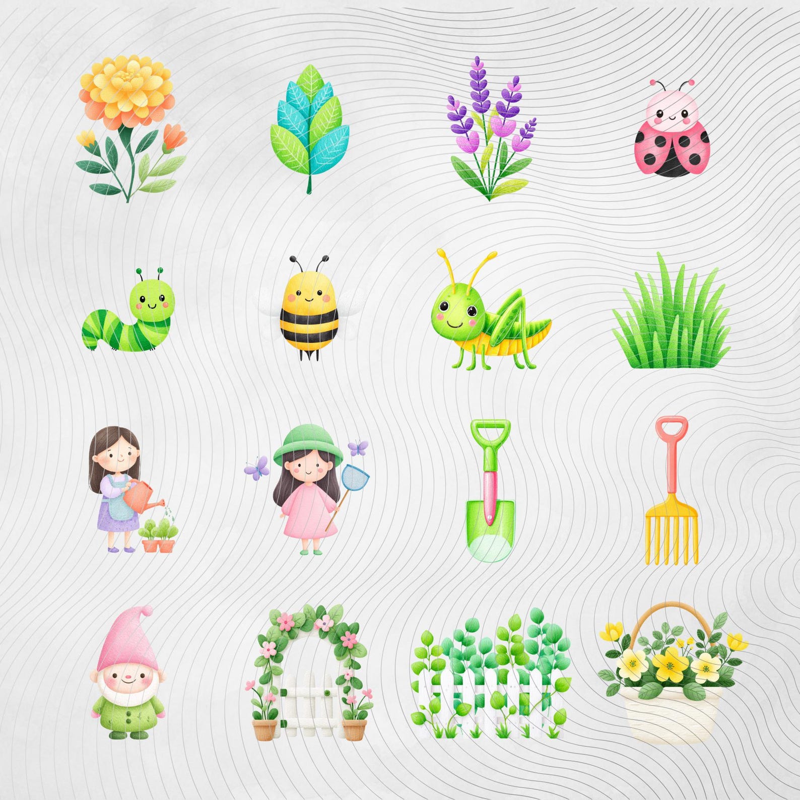 Cute Little Love Bugs Clipart, Insects Clipart, Spring Clip Art Bundle ...