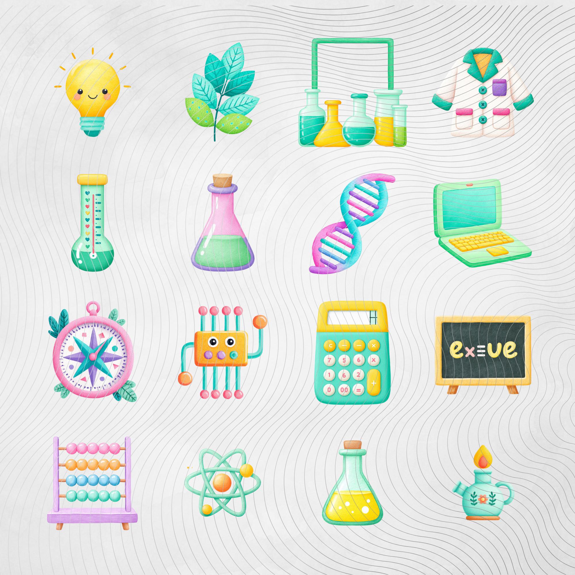 Scientist Clipart PNG, STEM Graphics Commercial Use, 50 Science ...