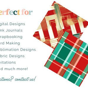 Red, Green and Gold Stripes Digital Paper, Stripes Digital Paper ...