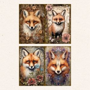 Fox Junk Journal Pages Printable, Fox Junk Journal Kit, Junk Journal ...