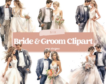 Wedding Clipart Watercolor Art Set, Wedding Clip Art, Engagement ...