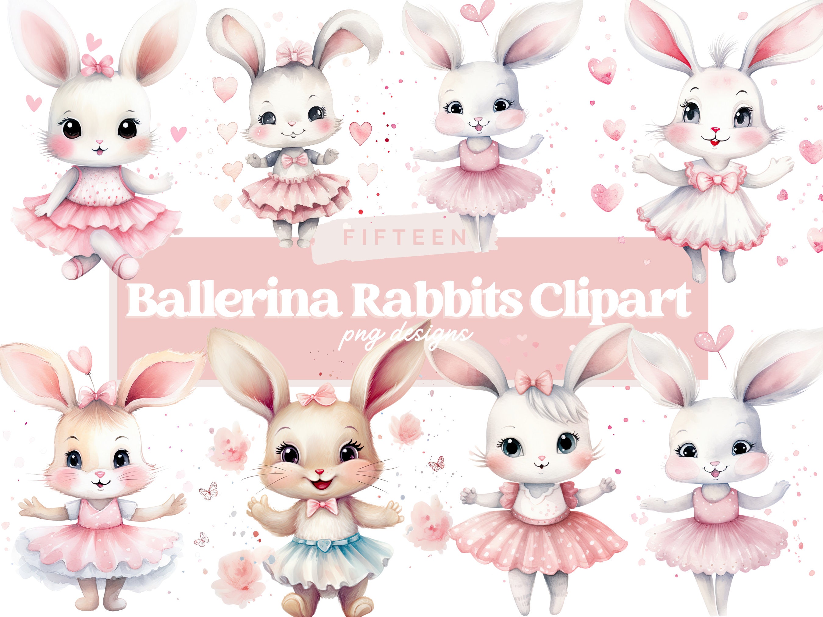 Ballerina Rabbit Clipart, Nursery Clipart, Kid Clipart, Children, PNG ...