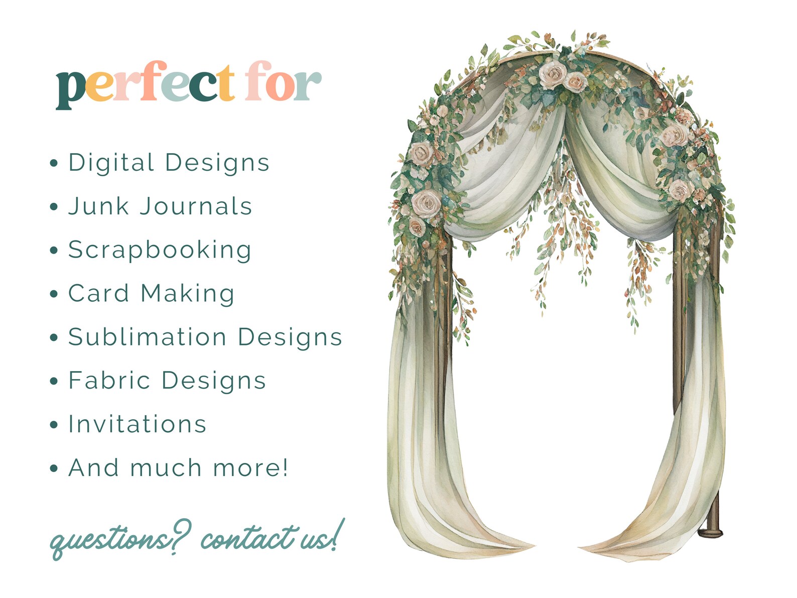 Wedding Arch Watercolor Clipart Bundle Wedding Clip Art - Etsy