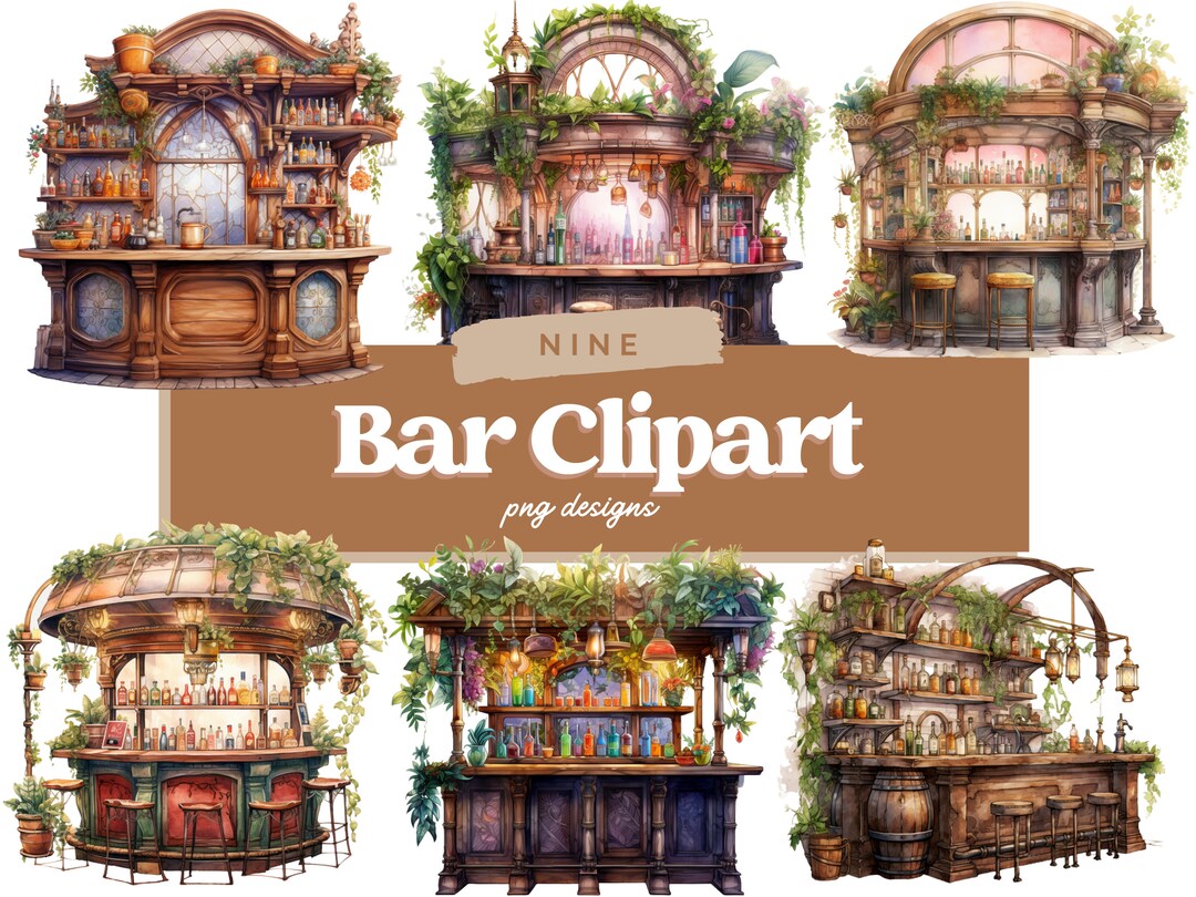 Watercolor Bar PNG Clipart Bundle, Digital Crafts Designs Transparent ...