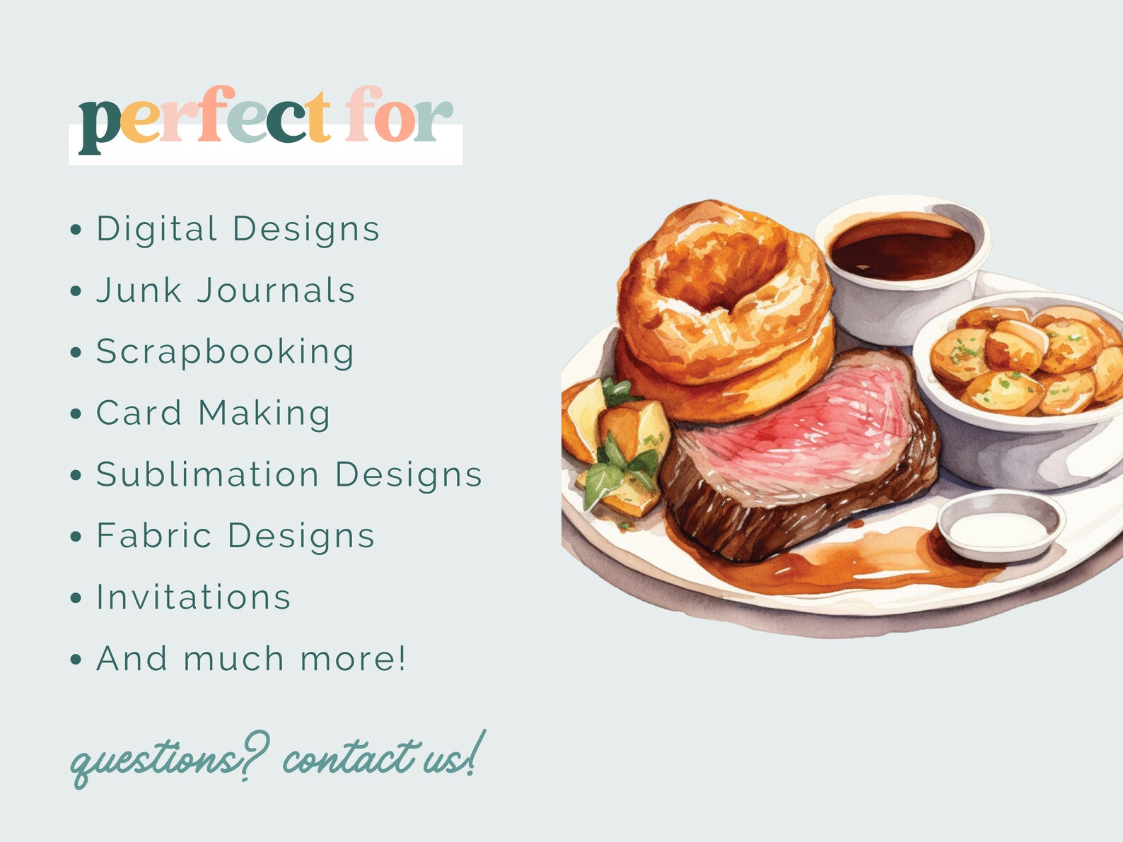 English Clipart | Watercolor Food Clipart | Trifle PNG | Sausage ...