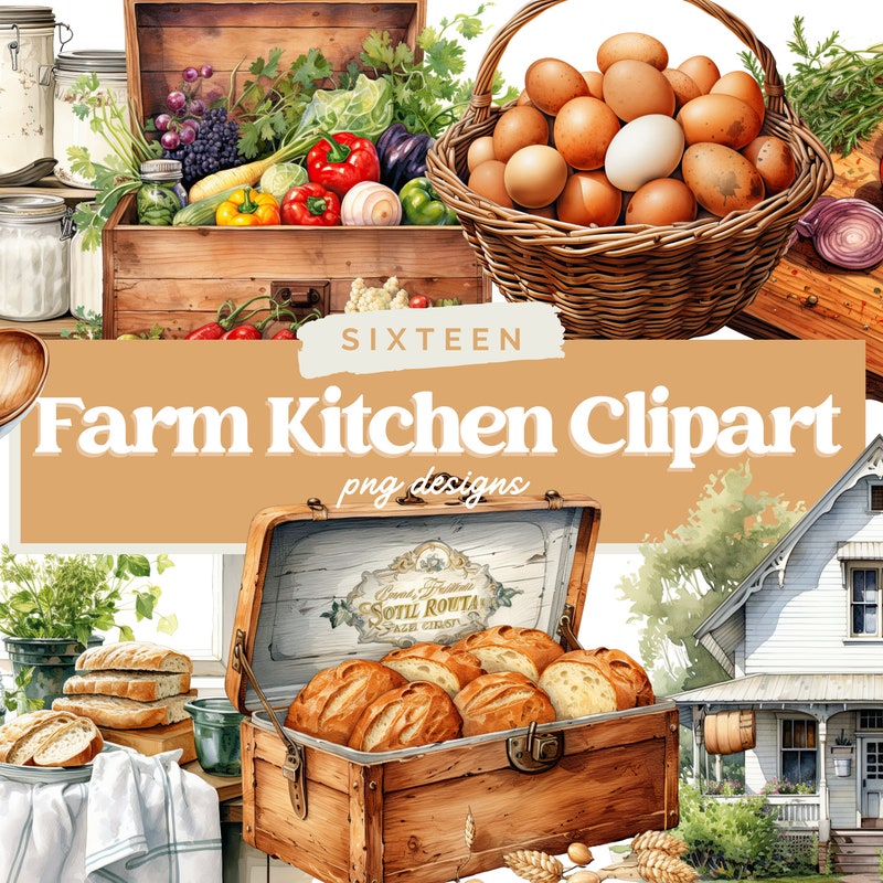 Farm Clipart - Etsy