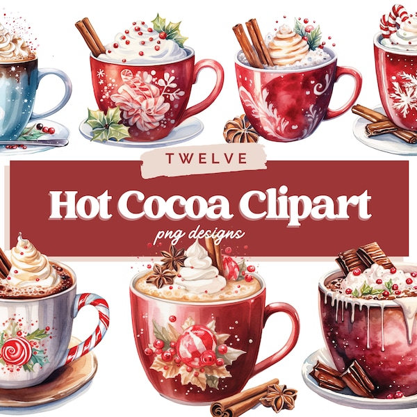 Hot Cocoa Clipart - Etsy