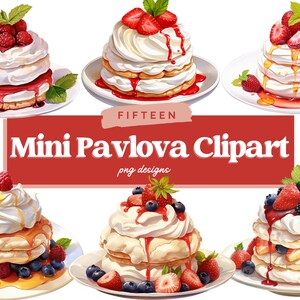 Pavlova Clipart, Watercolor Pavlova PNG, Dessert Clipart, Meringue PNG ...