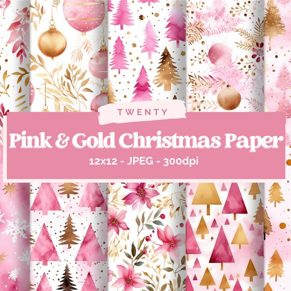 Christmas Digital Paper - Etsy
