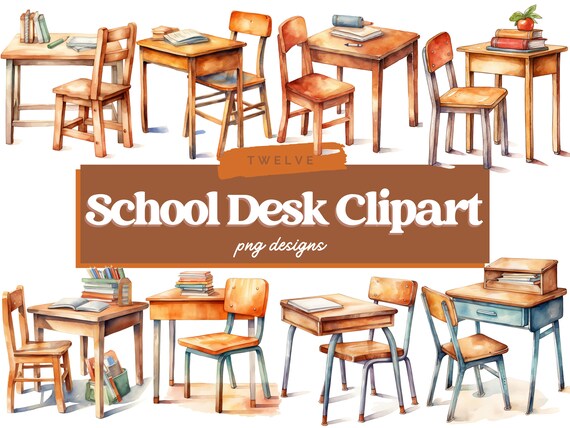 Classroom Desk Clipart