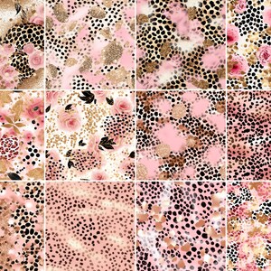 20 Seamless Pink Glitter Animal Skin Prints Digital Papers 300 Dpi ...