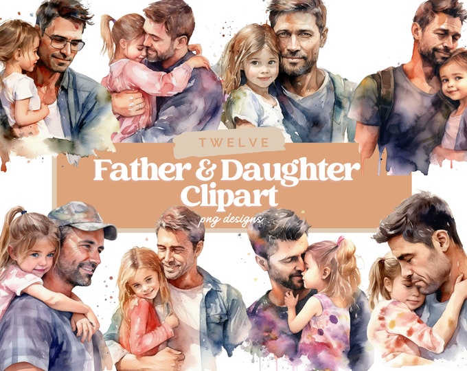 Dad and Daughter Clipart, Dad, Daughter, Clipart, Sticker, Dad Day ...