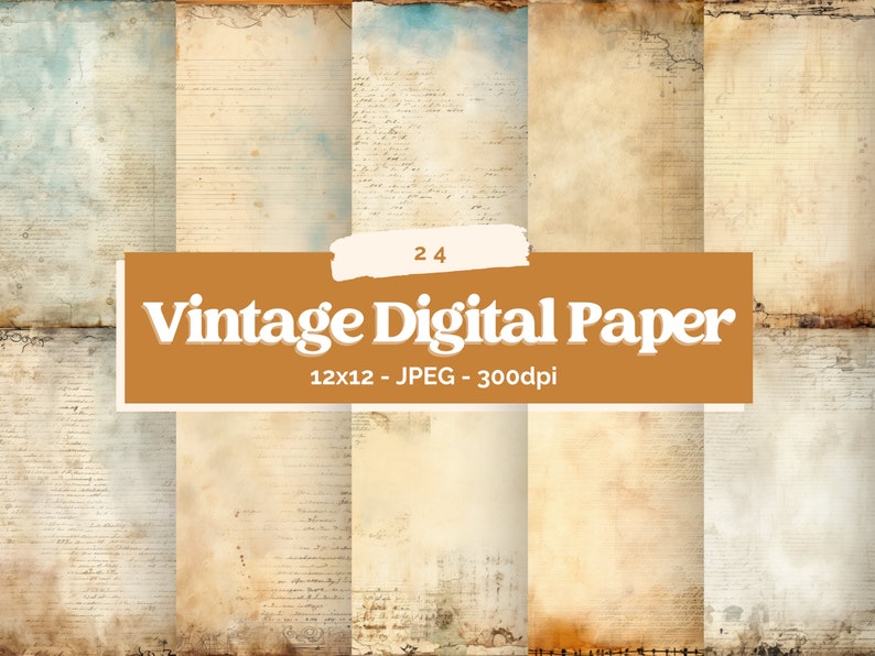Old Paper Printable Digital Paper Collage Sheet Textures - Etsy