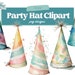 Watercolor Party Hat Clipart, Party Hat Clipart, Party Hat Graphics ...
