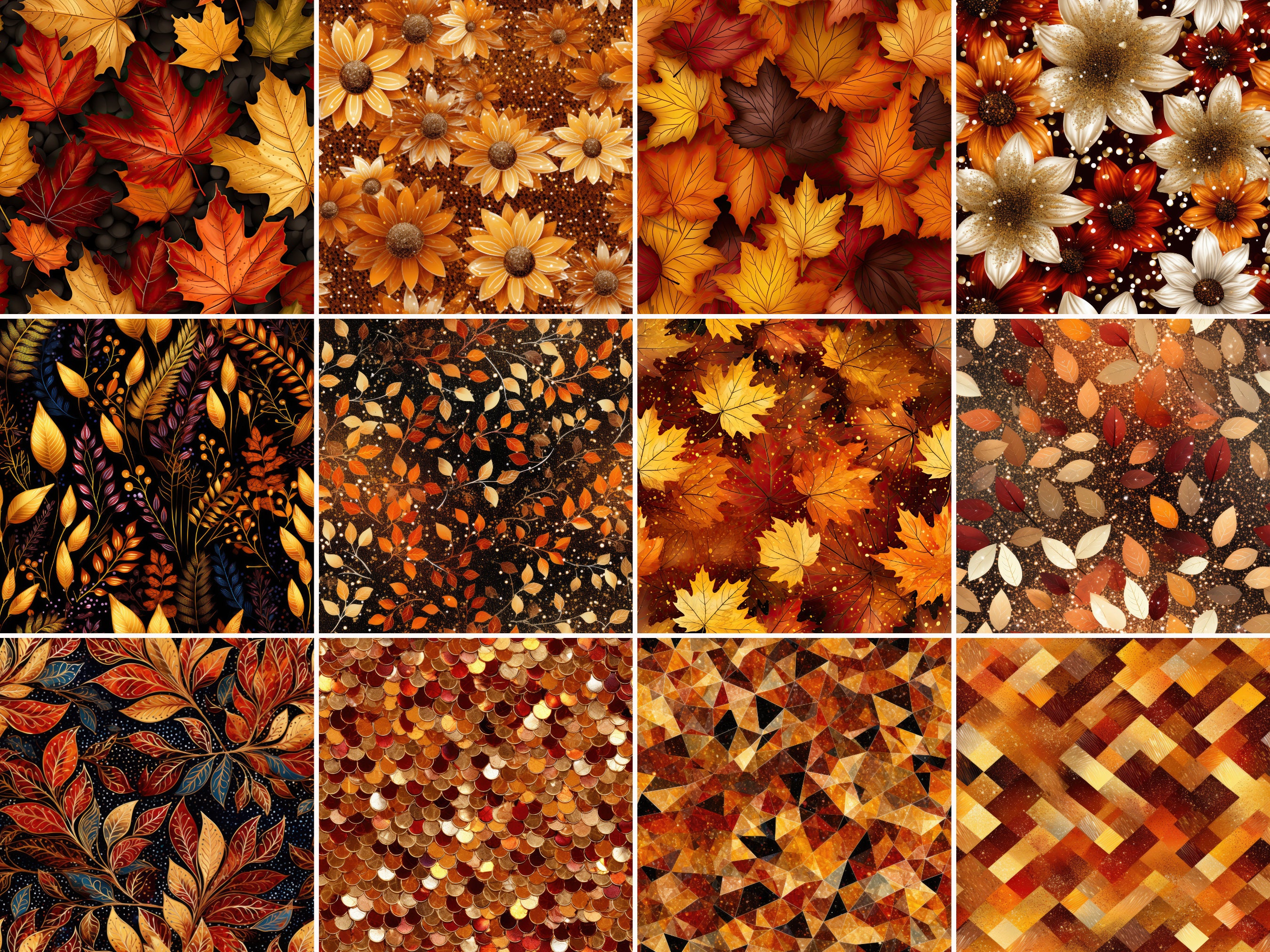 Fall Plaid Digital Paper Autumn, Fall Harvest Digital Paper, Pastel ...