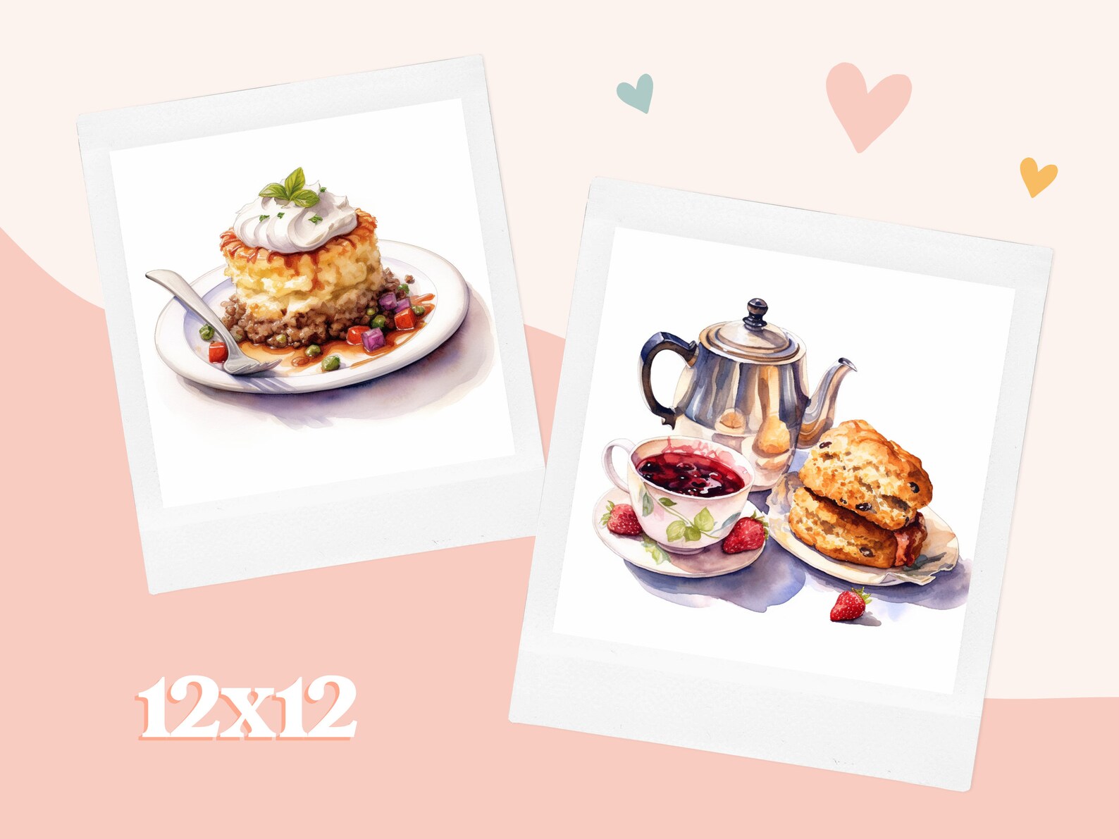 English Clipart | Watercolor Food Clipart | Trifle PNG | Sausage ...