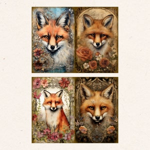 Fox Junk Journal Pages Printable, Fox Junk Journal Kit, Junk Journal ...