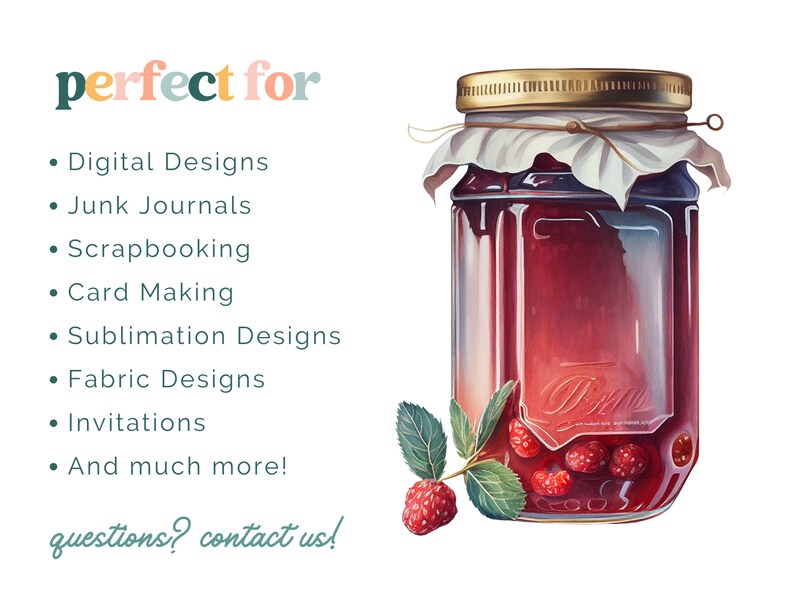 Jam Jar Clipart Bundle Jam Jar PNG Jam Digital Image Bundle - Etsy